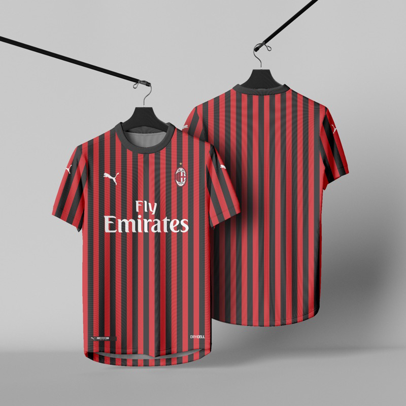 Jual Jersey AC MILAN 2019/2020 HOME KIT Full Printing | Shopee Indonesia
