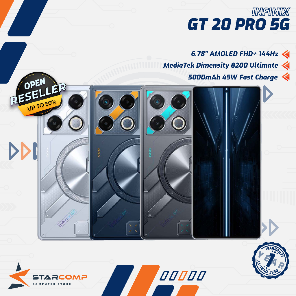 Jual Infinix GT 20 Pro 5G 8/256GB 12/256GB Dimensity 8200 Ultimate AMOLED FHD+ 144Hz 108MP NFC ...