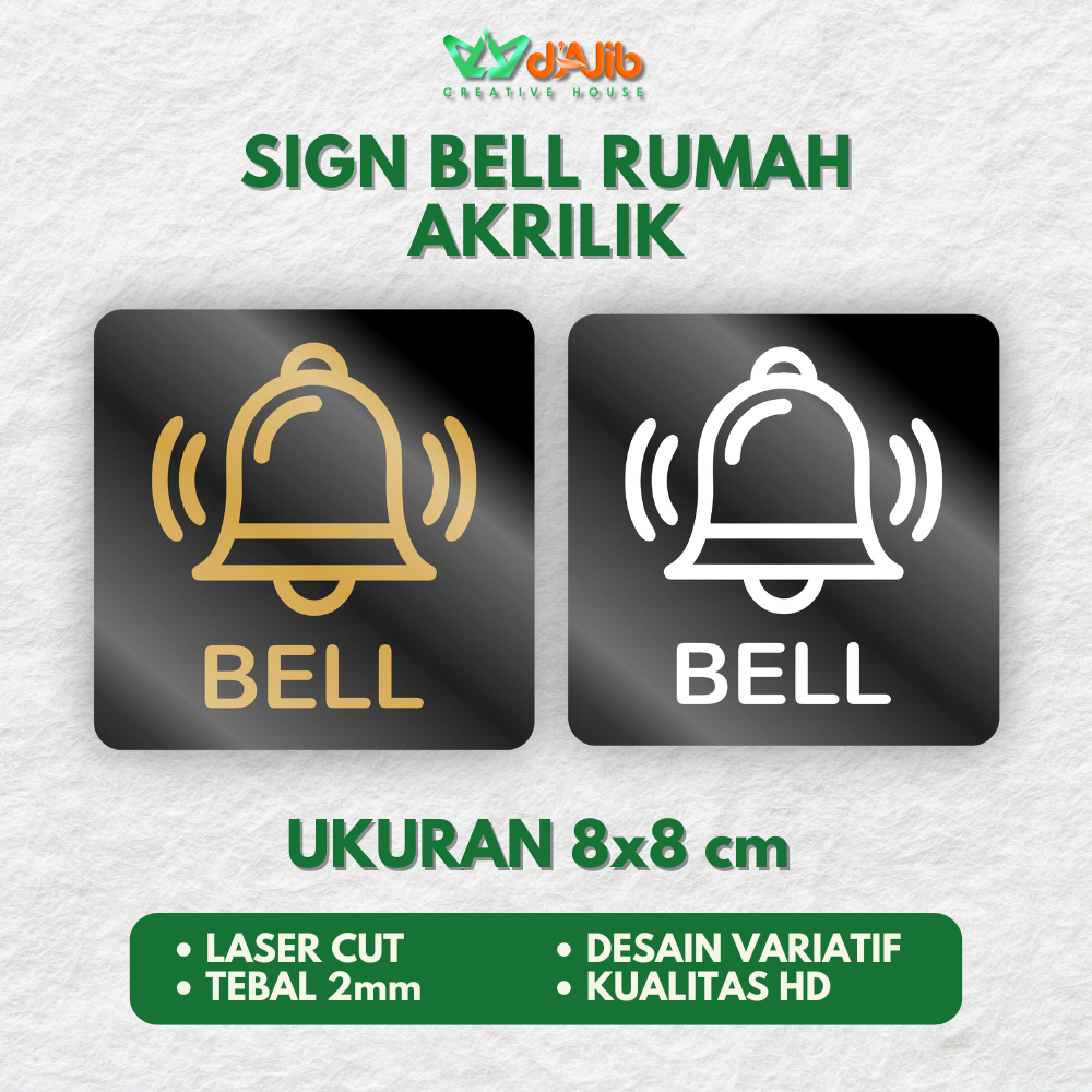 Jual Sign Akrilik Bell Rumah Cantik Minimalis Modern | Ukuran 8x8 ...