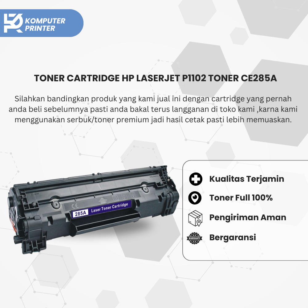 Jual Toner Cartridge Hp Laserjet P1102 Toner CE285A Compatible 85A (Remanufactured) | Shopee ...