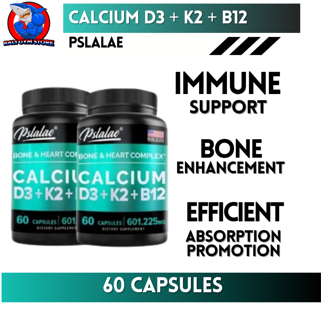 Jual Pslalae USA Vitamin Calcium D3 + K2 + B12 - 60 Capsules | Shopee ...