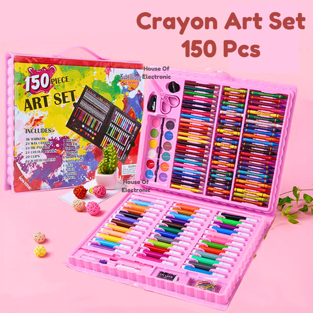 Jual Crayon Art Set 150 Pcs, 86 Pcs, 42 Pcs Pensil Warna Lengkap Alat ...