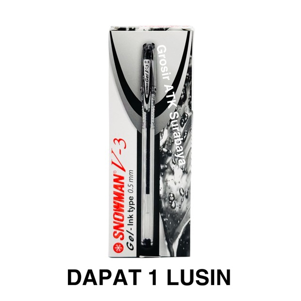 Jual ( DAPAT 1 LUSIN / 12 PCS / 1 PAK ) BOLPEN SNOWMAN V-3 / Pulpen ...