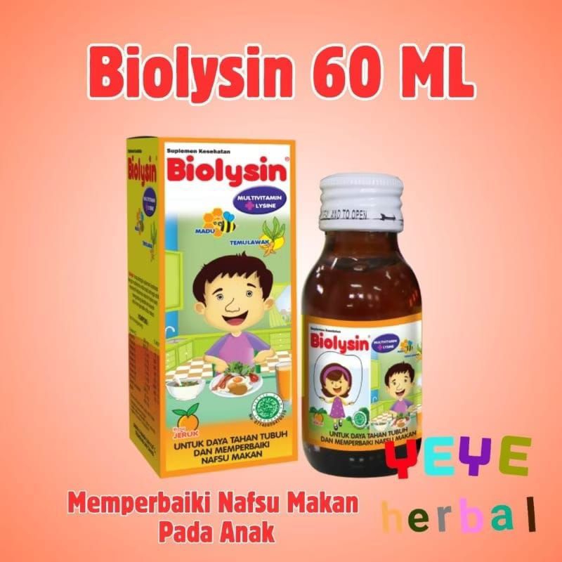 Jual BIOLYSIN MULTIVITAMIN + LYSINE 60ML | Shopee Indonesia
