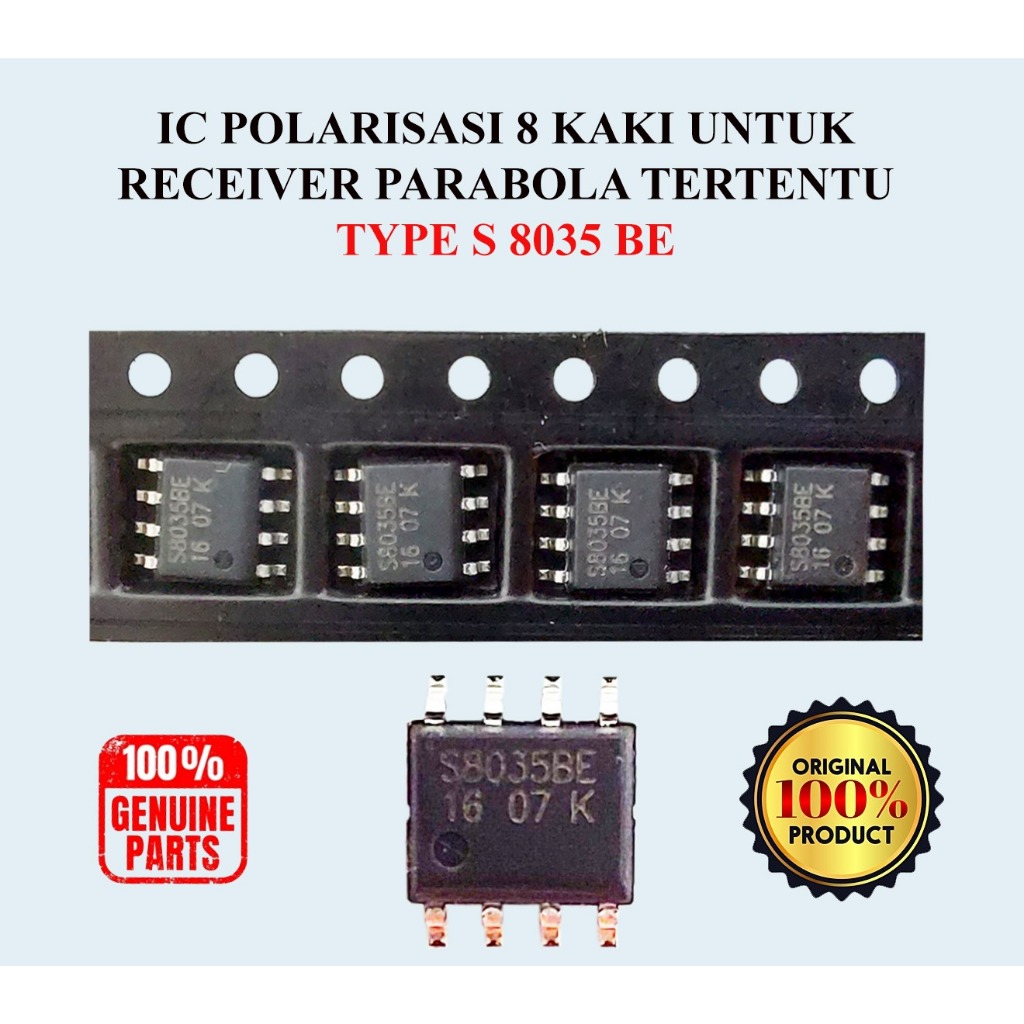 Jual IC Original Polaritas LNB Receiver Parabola IC S8035BE SOP-8 Kaki ...