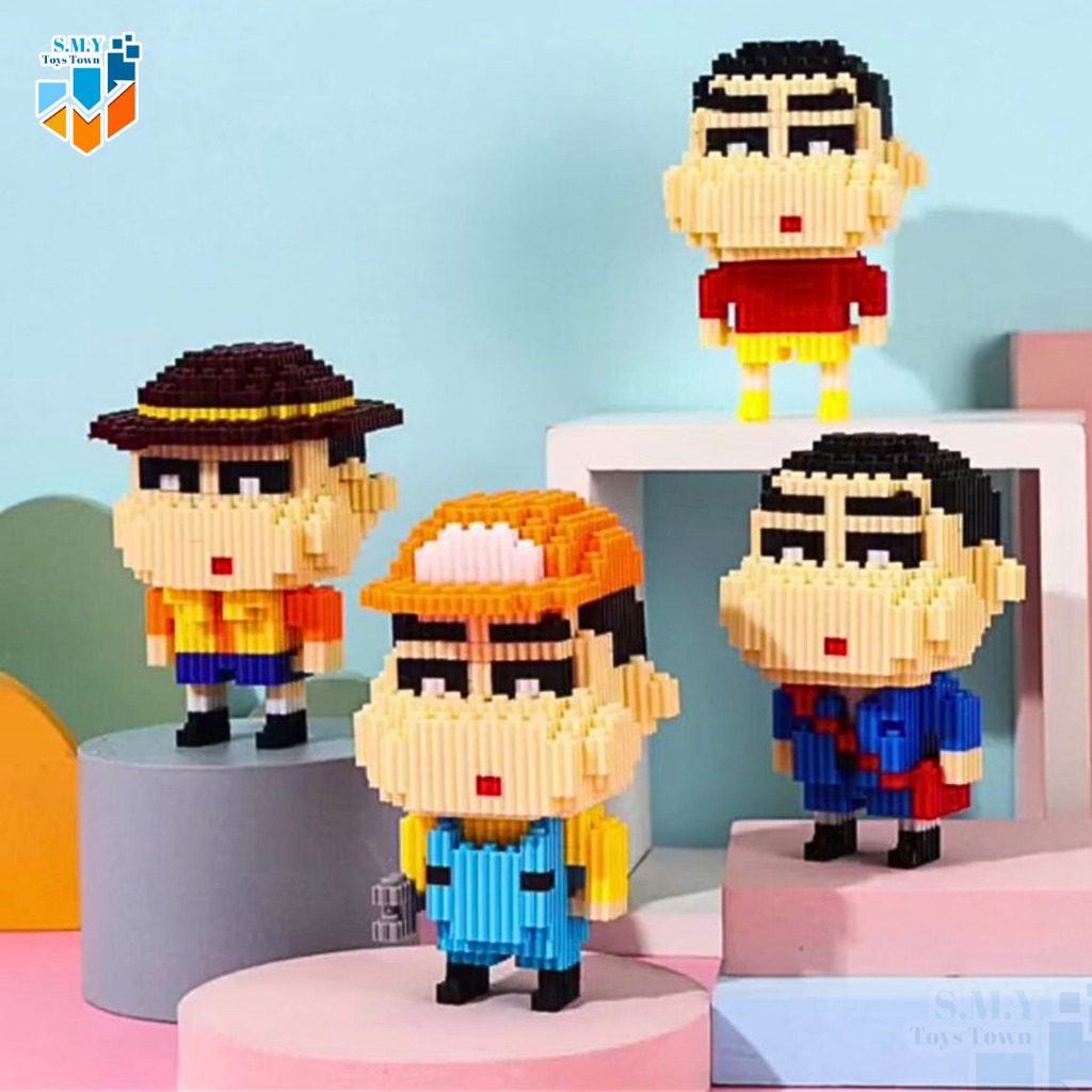 Jual SMY Toystown Shinchan Mini Nano Block Bricks Mainan Balok Susun ...