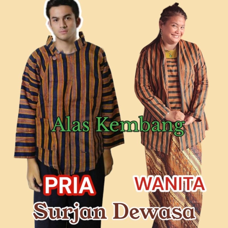 Jual Baju Adat Jawa Dewasa / Surjan Lurik Dewasa / SURJAN LURIK DEWASA ...
