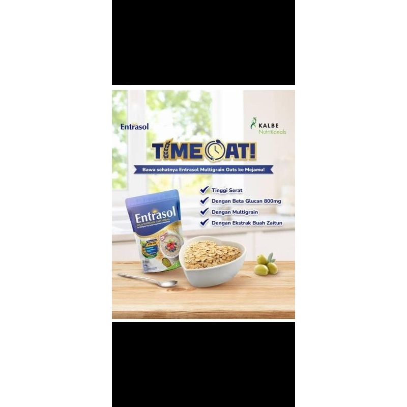 Jual ENTRASOL MULTIGRAIN OATMEAL 180 GR 600 GR POUCH | Shopee Indonesia