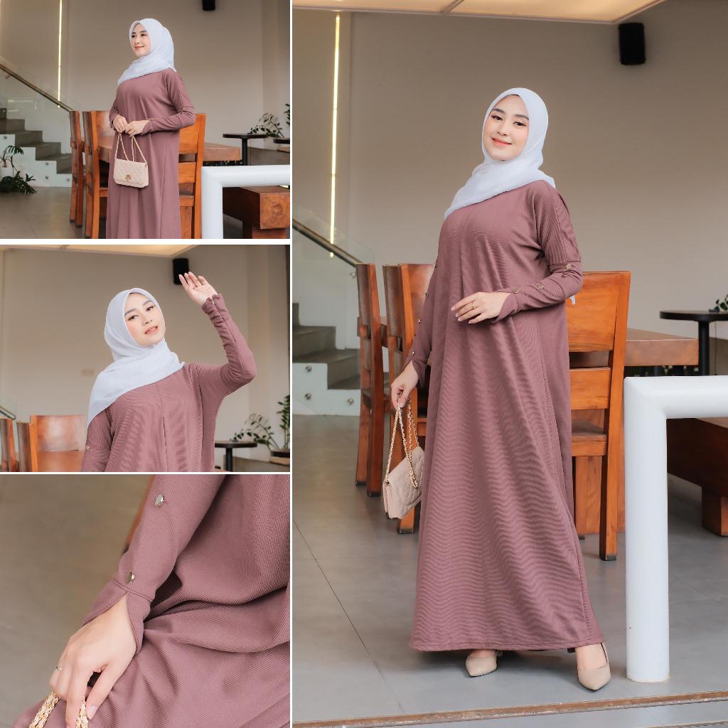 Jual Prqueen Fashion | Inara Maxy Knit | Dress Wanita Kekinian | OOTD Gamis simple | Maxy Knit ...