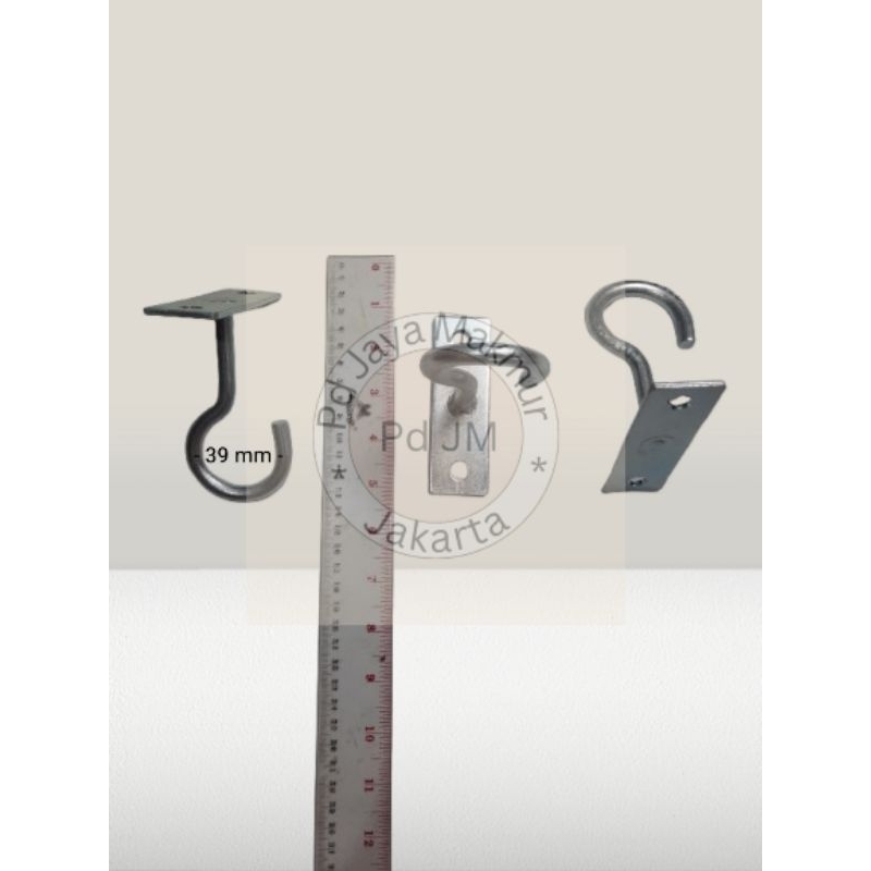 Jual Gantungan hook plafon serbaguna type J besar D. 10mm ID. 39mm ...