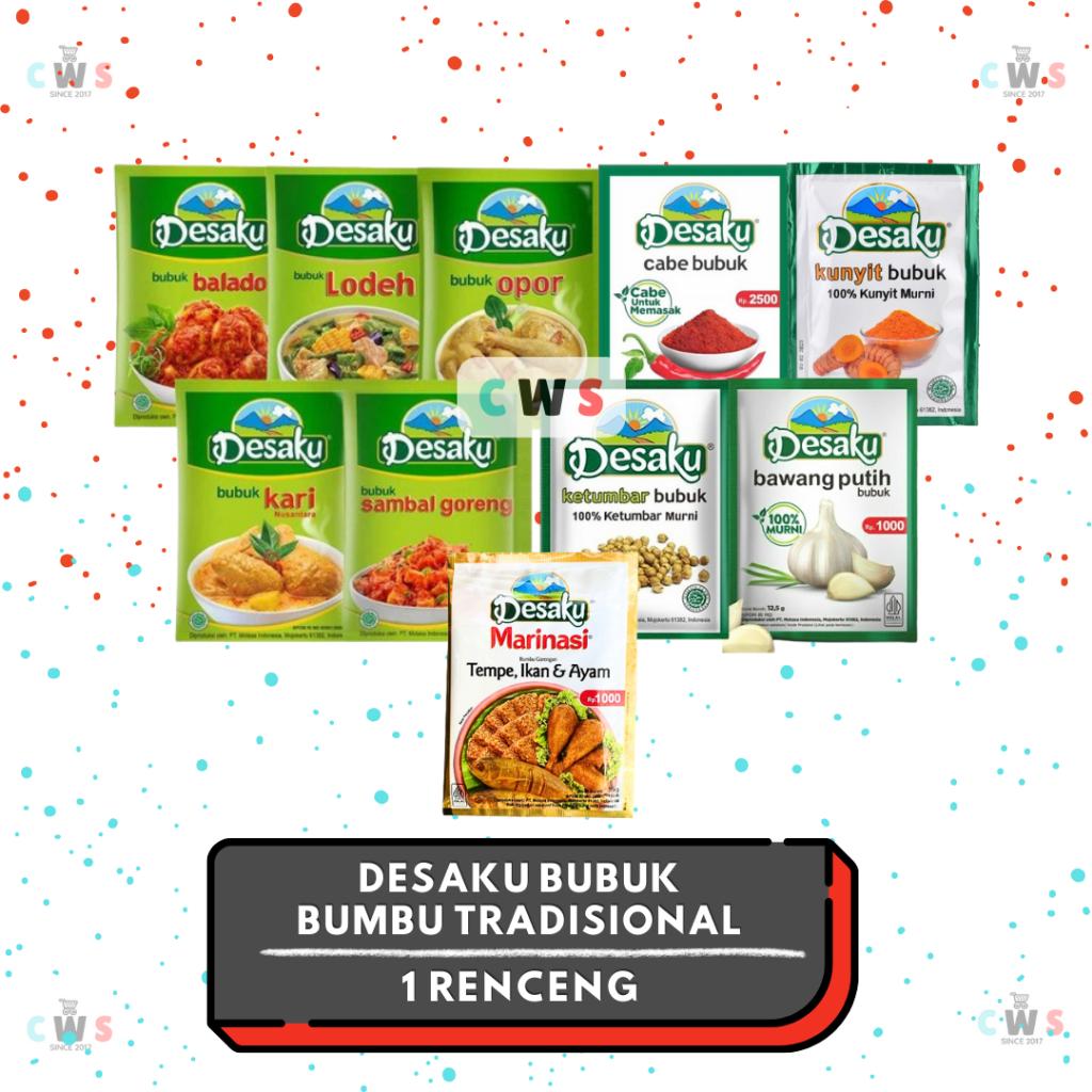 Jual DESAKU BUBUK Bumbu Tradisional Ketumbar Kunyit Bawang Putih Cabe ...