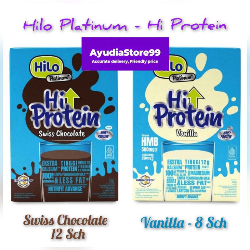 Jual HiLo Platinum Swiss Chocolate 420g 12 Sch / Hilo Platinum Vanila + HMB 12 Sch -Susu Tinggi ...