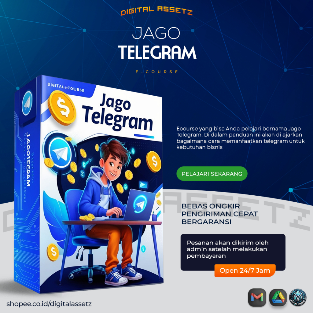 Jual [JL4] E-Course JAGO TELEGRAM bagaimana cara memanfaatkan telegram ...