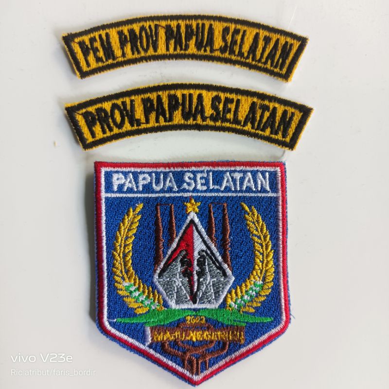 Jual BET BORDIR LOGO LAMBANG PROV PAPUA SELATAN/PEMPROV PROVINSI PAPUA ...