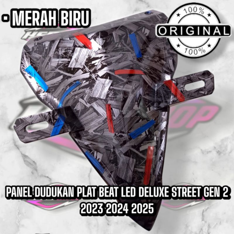 Jual Panel dasi dudukan plat beat led deluxe street GEN 2 2023 2024 2025 Carbon celup wtp motif ...