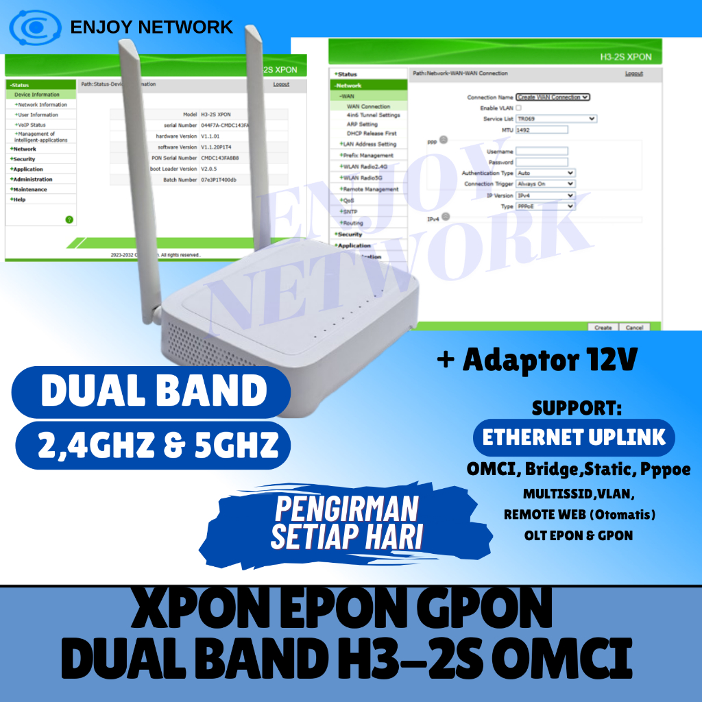 Jual XPON DUAL BAND EPON-GPON H3-2S OMCI | Shopee Indonesia
