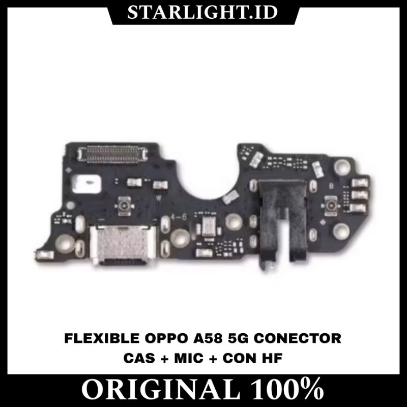 Jual FLEXIBLE FLEKSIBEL BOARD KONEKTOR CONNECTOR CHARGER PAPAN CAS ORI+IC OPPO A58 5G | Shopee ...