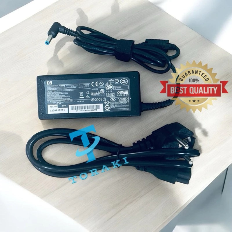 Jual Adaptor Charger Laptop HP 15-au101TX - 19.5V-3.33A Blue Pin 65 Watt casan carger notebook ...
