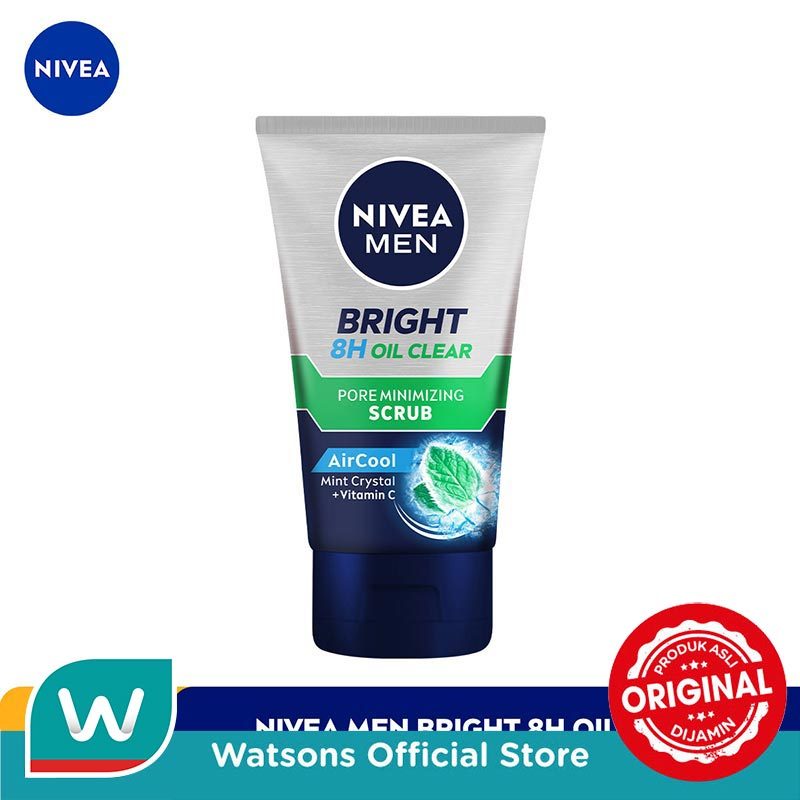 Jual Nivea Men Bright Oil Clear Pore Minimizing Scrub 100mL | Shopee ...