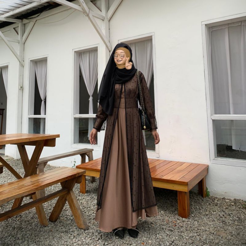 Jual Cardigan Brokat Hitam | Shopee Indonesia