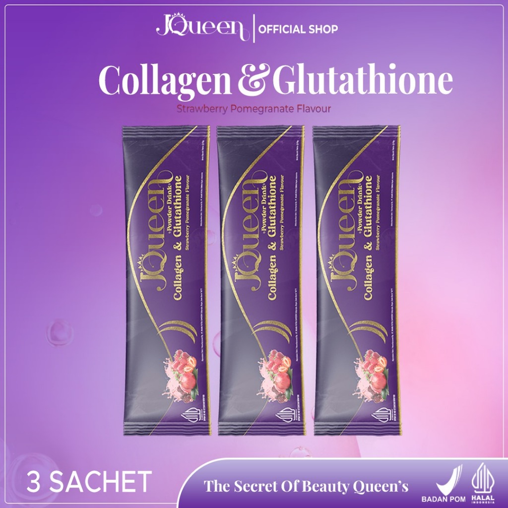 Jual Jqueen-Collagen dan Glutation Fiber Drink 3 Sachet | Shopee Indonesia