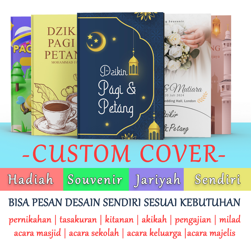 Jual BUKU DZIKIR PAGI DAN PETANG SESUAI QURAN DAN SUNNAH CUSTOM HARD ...