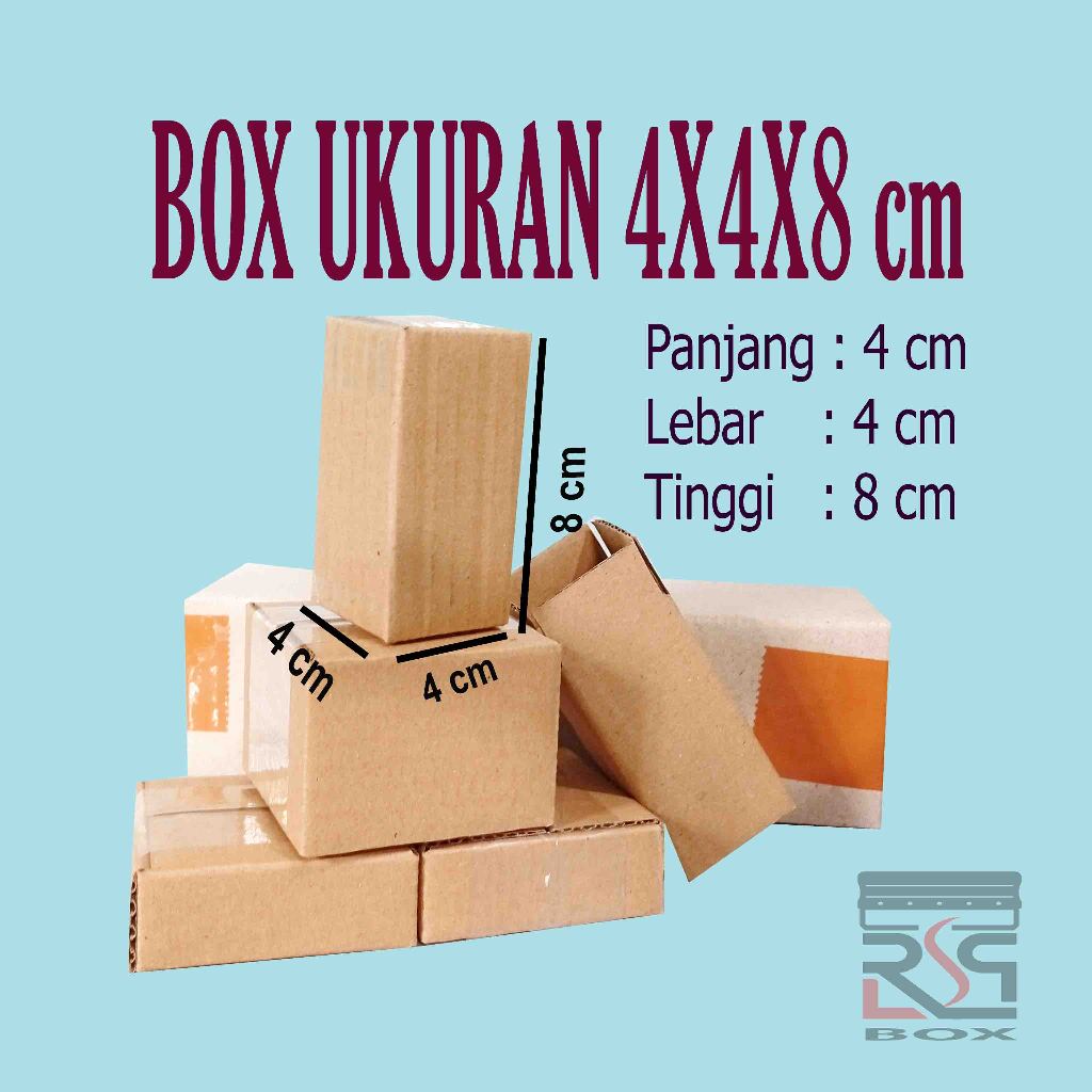 Jual Kardus packing ukuran 4x4x8 cm box packing karton box packaging ...