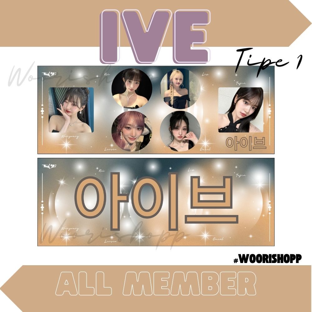 Jual HAND BANNER IVE 2SISI (HARGA 1 PCS + LAMINASI 2 SISI) WOORI JPOP KPOP CARDS IDOL BIAS JAPAN ...