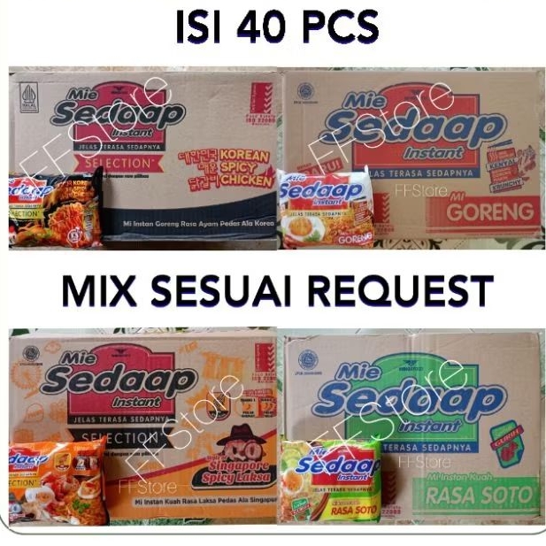 Jual SEDAAP Mie Instant Khusus Mix 1 Dus isi 40 Pcs | Shopee Indonesia