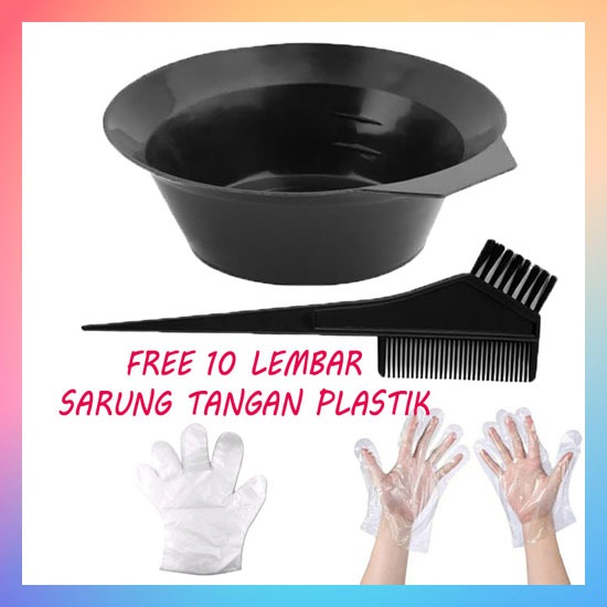 Jual [FREE Sarung Tangan] Mangkuk Cat Rambut + Sisir Semir Wadah ...