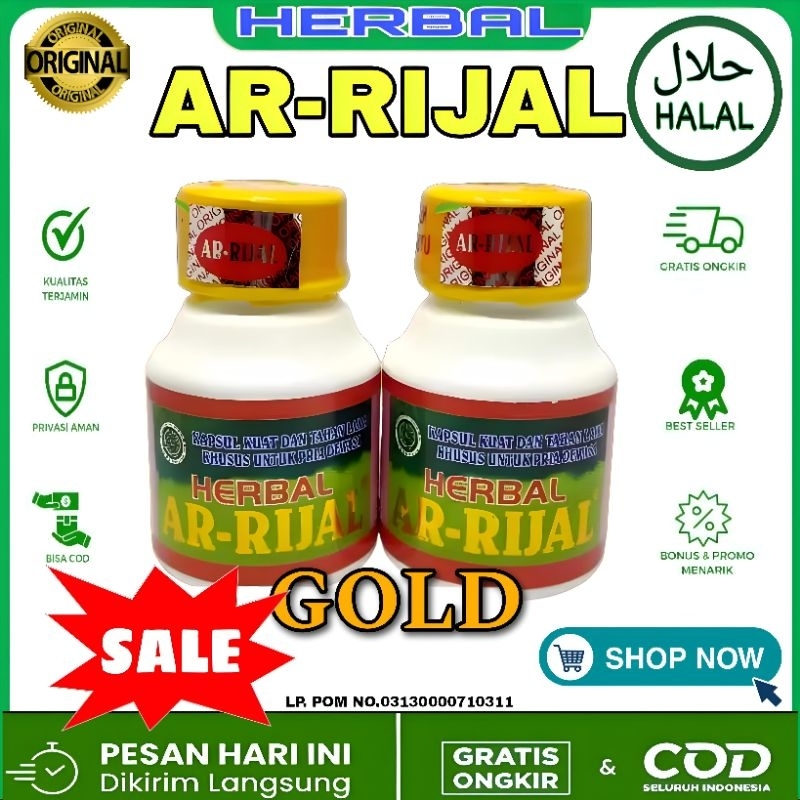 Jual Terlaris " Ar-Rijal Gold Hologram Original Produk Obat Kuat ...