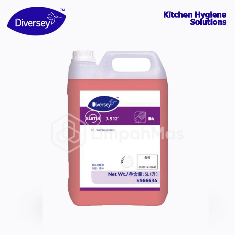 Jual 5 Liter Diversey Suma J-512 D4 - Disinfectant / Disinfektan (Food ...