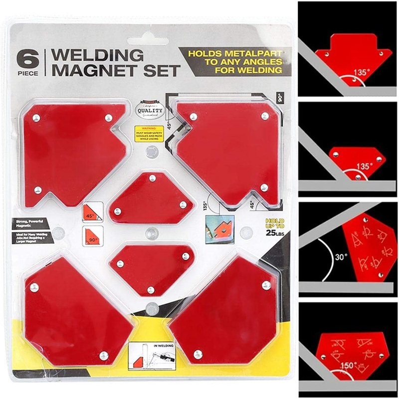 Jual 6PCS/Set 25 Lbs 3 Inch Siku Magnet Mini Set Untuk Las Siku Las ...