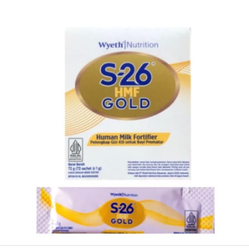 Jual Wyeth S26 HMF Gold (Human Milk Fortifier) 1 gr untuk Bayi premature dan BBLR | Shopee Indonesia