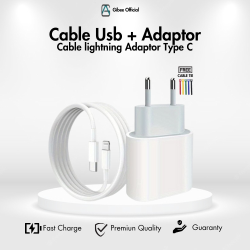 Jual Charger Cable Lightning Dan Kepala Charger Fast Charging | Shopee ...