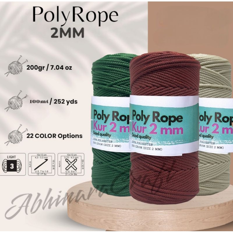 Jual POLY ROPE KUR TALI 2MM/200GRAM | Shopee Indonesia