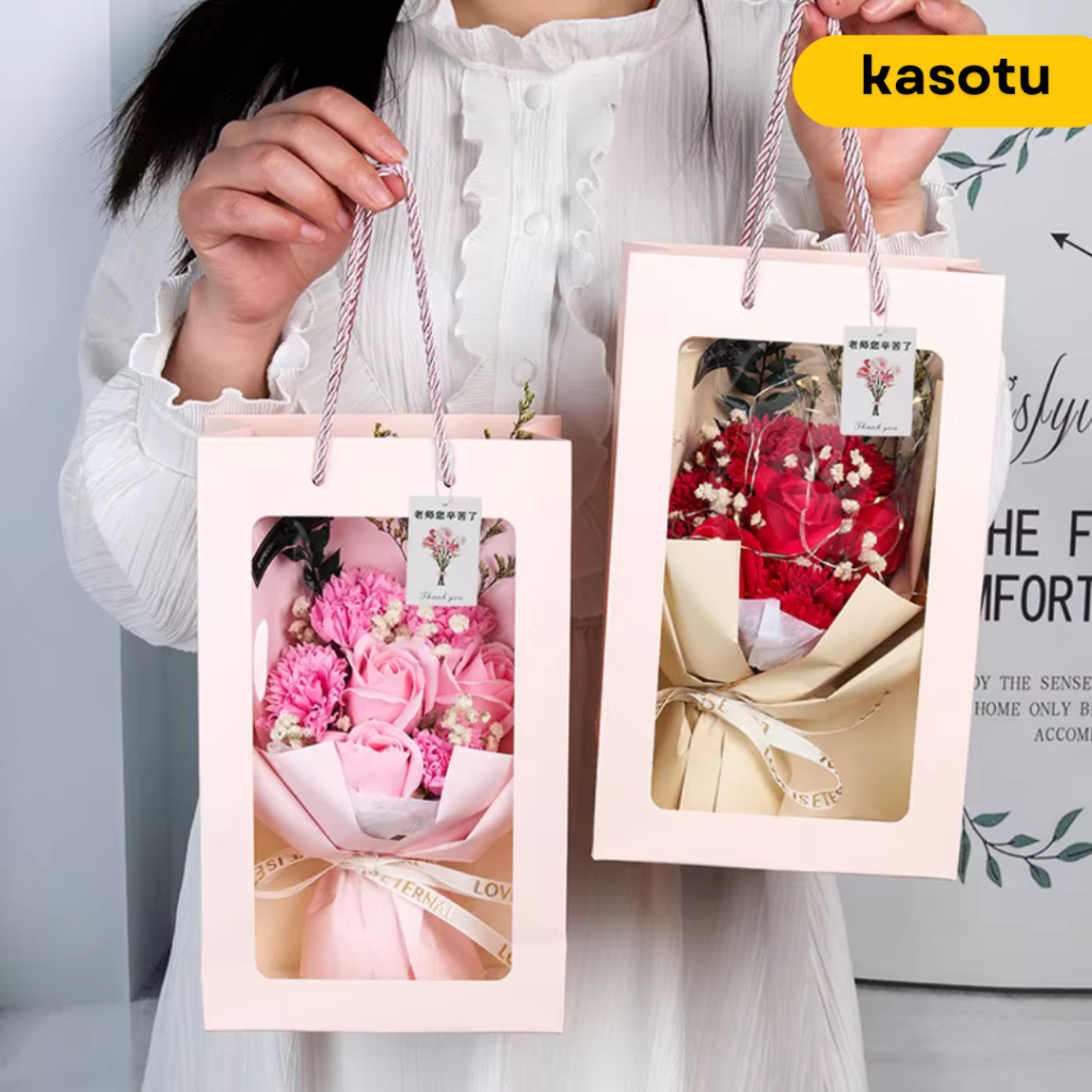 Jual Kado Buket Bouquet Pita Bunga Mawar Kering Artificial Ulang Tahun ...