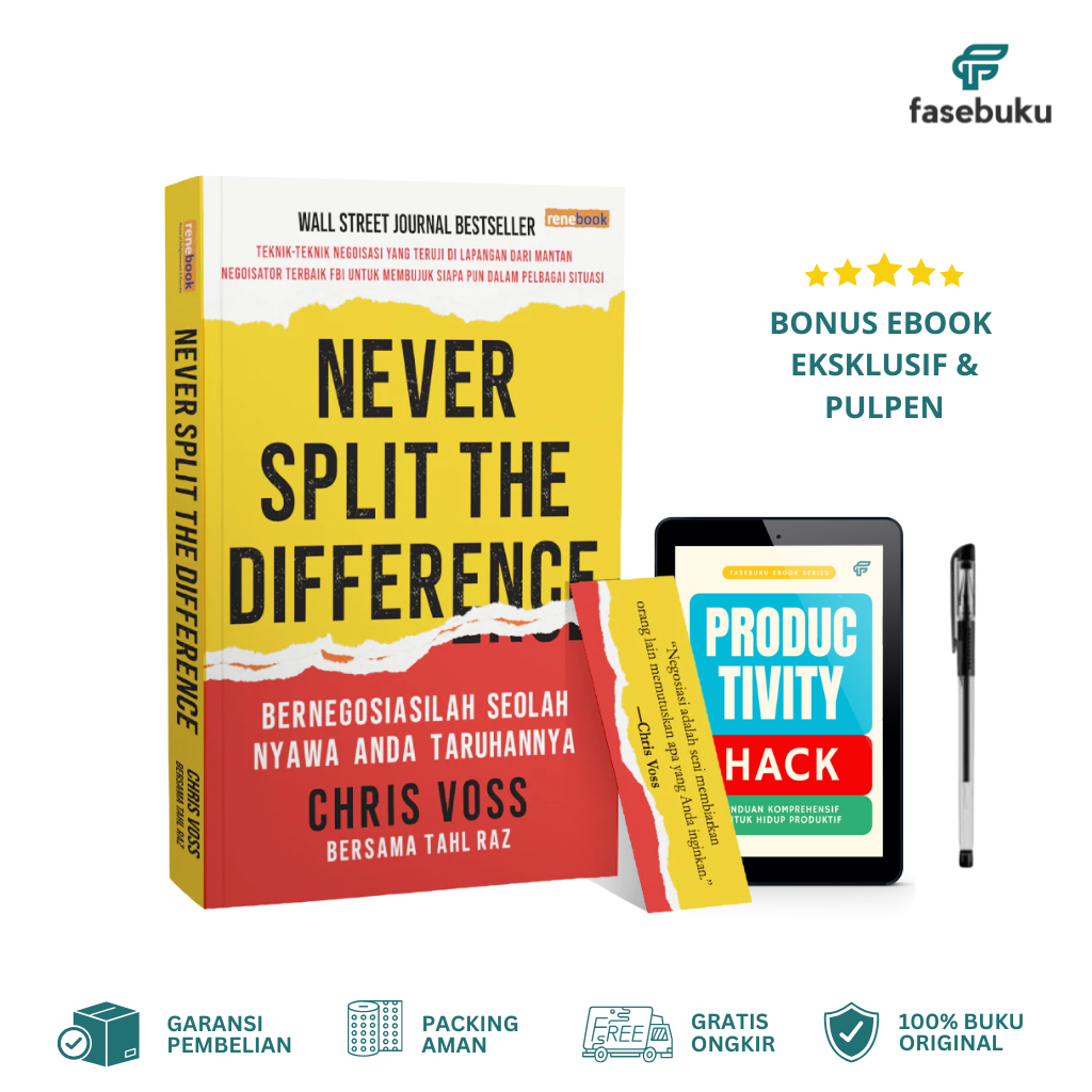 Jual Buku Never Split The Difference - Chris Voss - Renebook | Shopee Indonesia