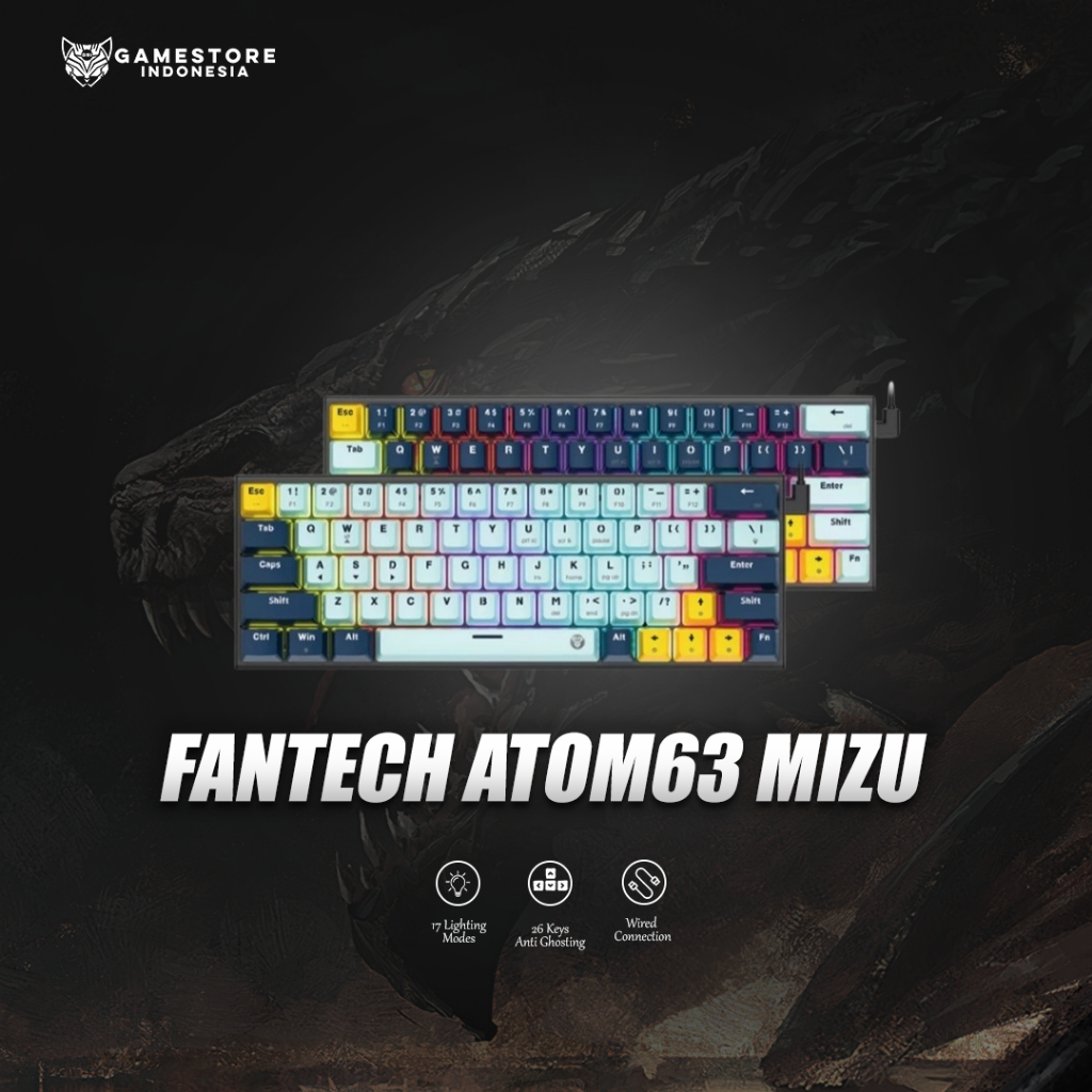 Jual Fantech ATOM MIZU SERIES Keyboard Mechanical Gaming ATOM 63 | Shopee Indonesia