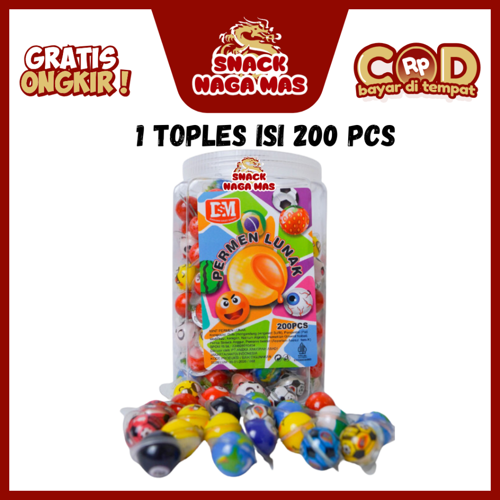 Jual DSM PERMEN LUNAK MINI [1 TOPLES ISI 200 pcs] | Shopee Indonesia