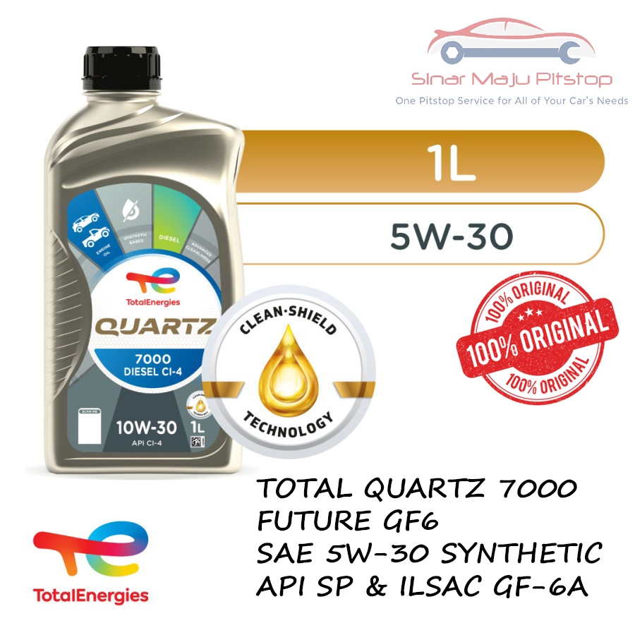 Jual TOTAL QUARTZ 7000 FUTURE GF6 SAE 5W-30 API SP ILSAC GF-6A - Oli ...