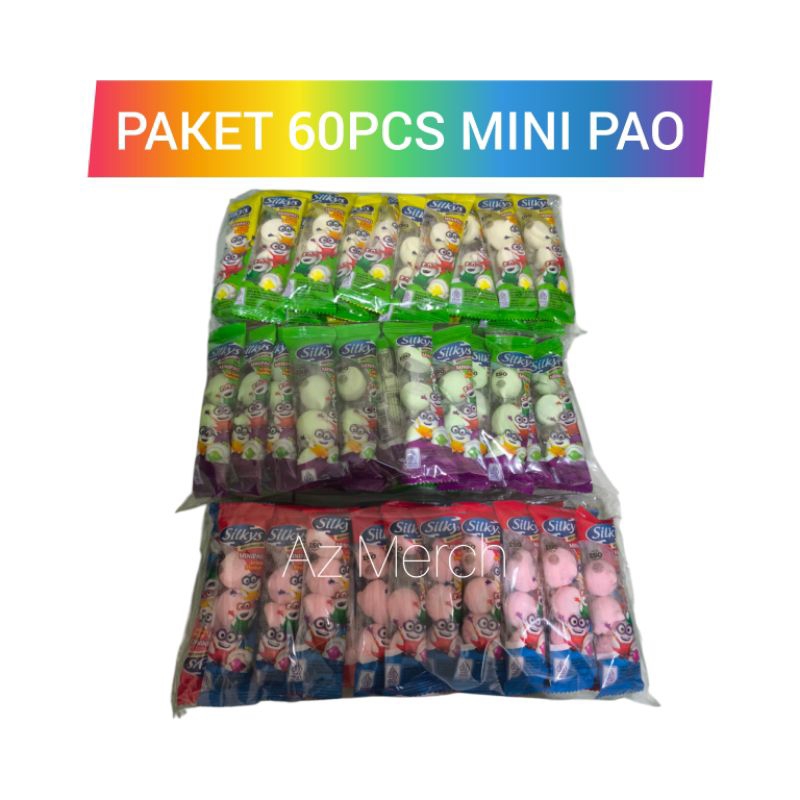 Jual Mini Pao Marshmallow Bentuk Pao Kenyal isi 60 - MINI PAO MIX 60pcs ...