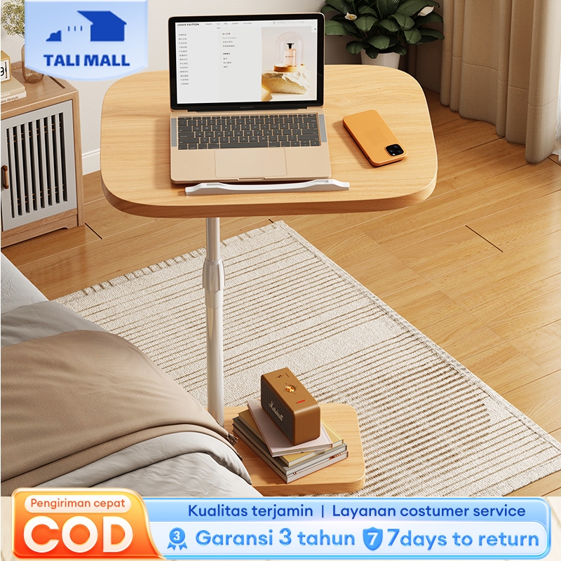 Jual Meja Laptop Lipat Adjustable Meja Belajar Portable dengan Roda ...