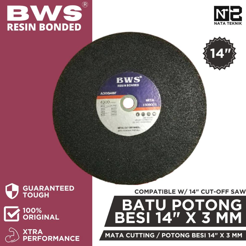 Jual BWS Batu Potong Besi 14" x 3mm - Mata Cutting Wheel / Cut-Off ...