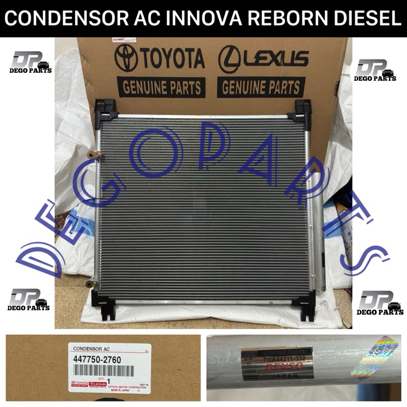 Jual CONDENSOR AC KONDENSOR ASSY AC TOYOTA INNOVA REBORN DIESEL SOLAR ...