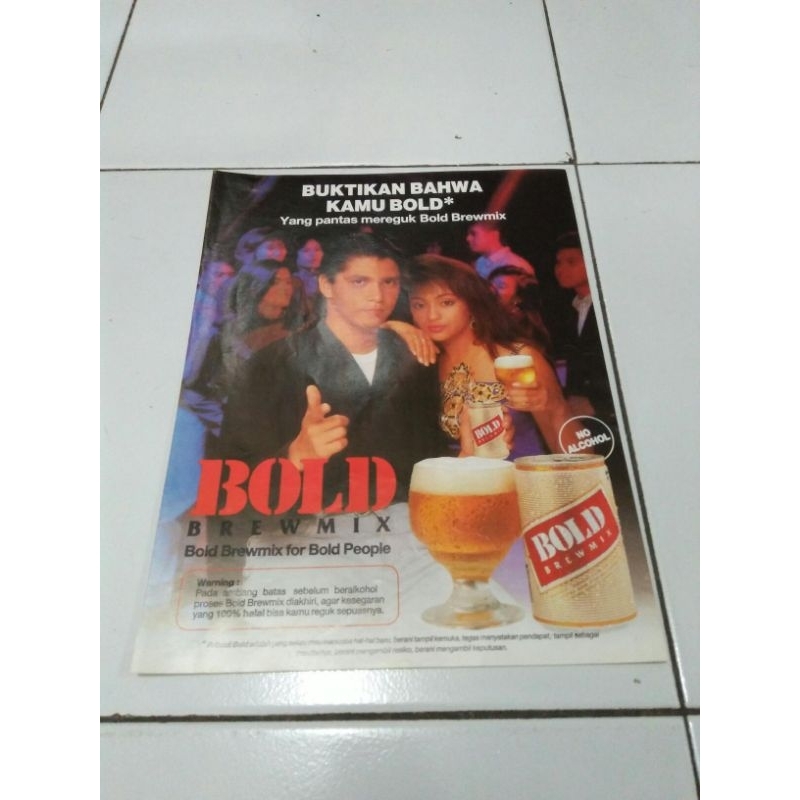 Jual Iklan jadul minuman bold brewmix ori iklan majalah lawas vintage pajangan klasik antik ...