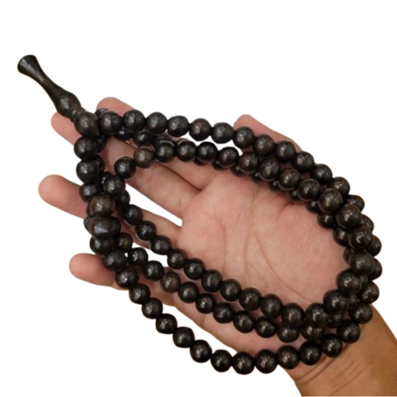 Jual Tasbih kayu gaharu real agar wood besar 10mm original, hitam ...