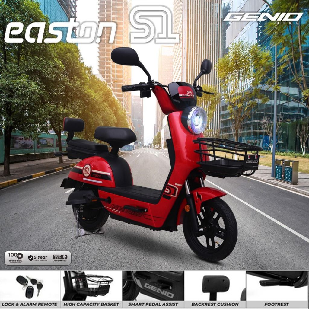 Jual Sepeda Listrik / Emoped / E-bike Genio Easton S1 Garansi Resmi by ...