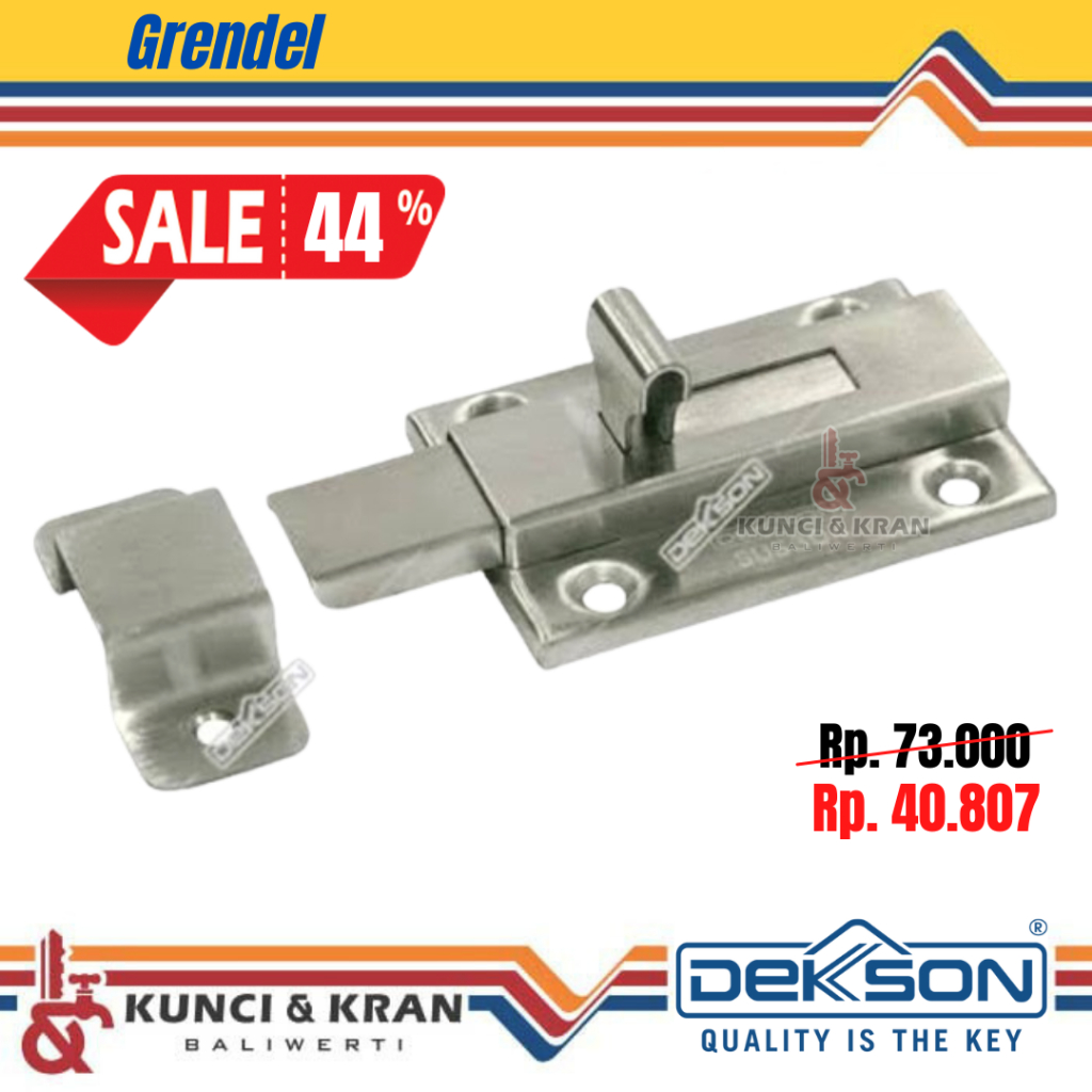 Jual Grendel Dekkson DB D02 3" Ss grendel stainless pengaman selot jendela pintu | Shopee Indonesia