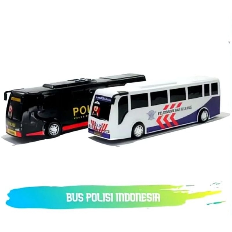 Jual Mainan Mobil Bus Polisi - Miniatur Bis Brimob Dorong Anak Edukatif ...